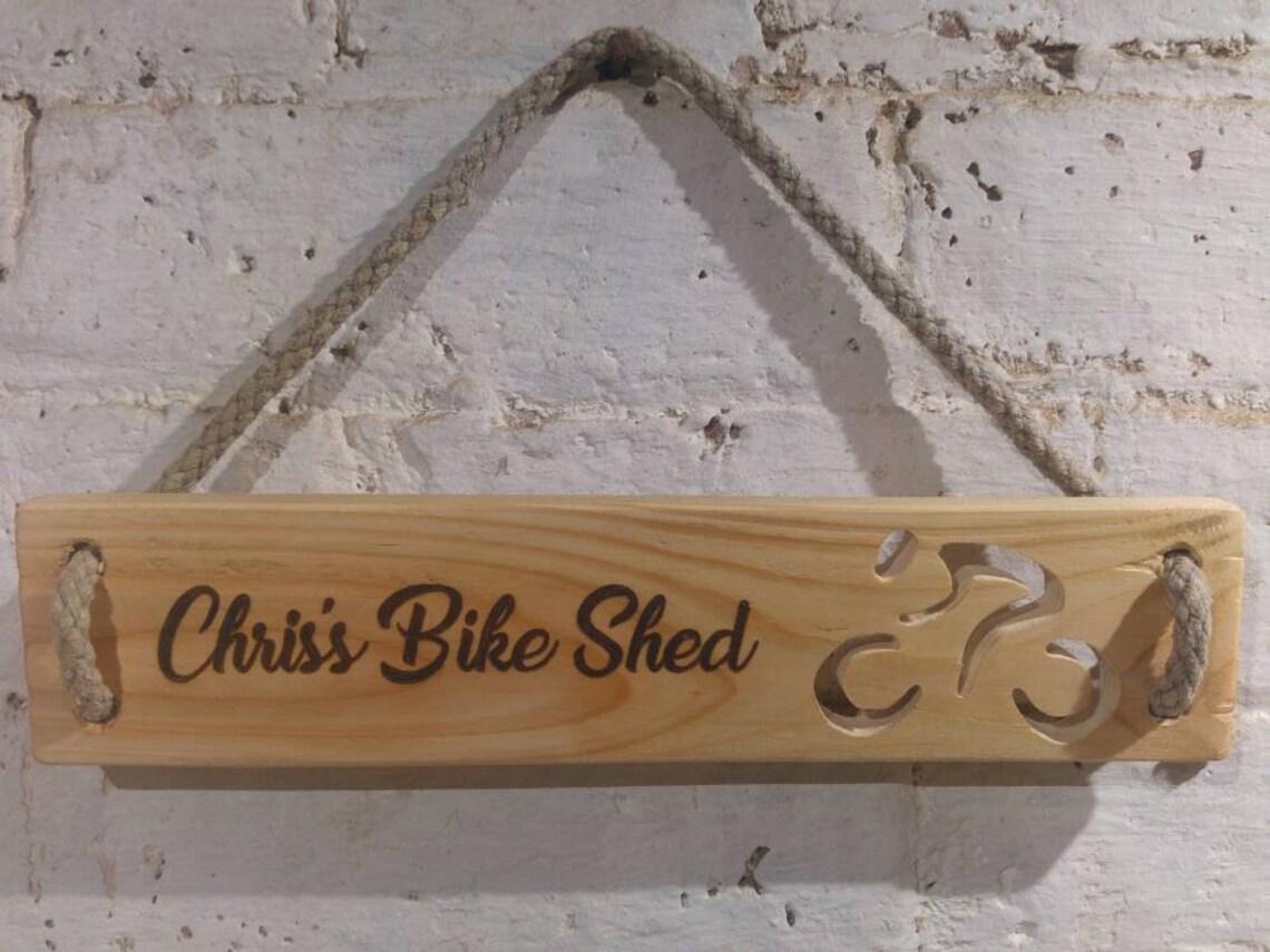 The Bike Shed Custom Wooden Sign. Add Names or Other Details. - Etsy