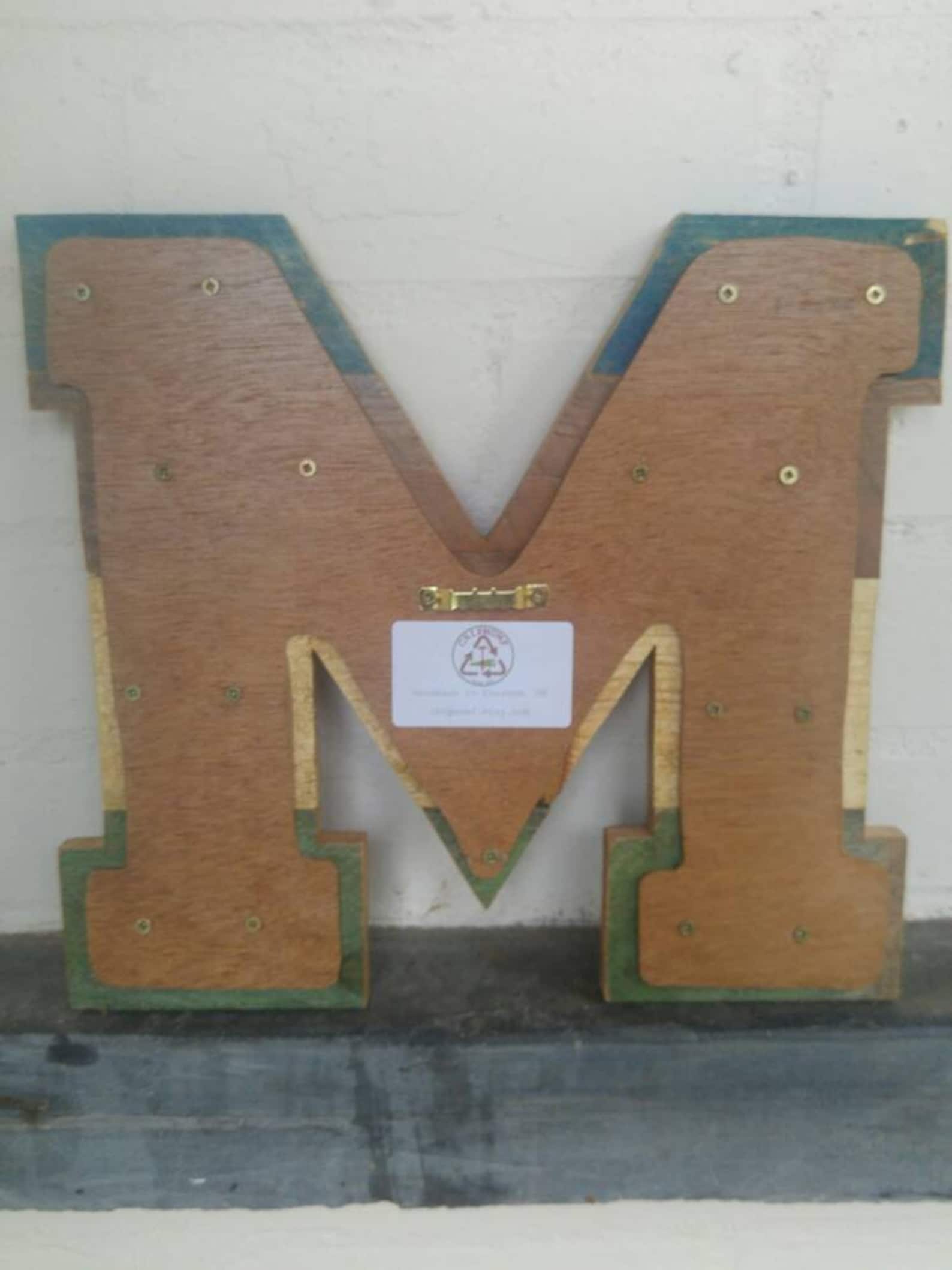 Large Wooden Letters Made From Reclaimed Coloured Pallet Wood. | Etsy UK