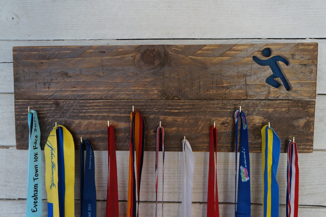 Runner Medal Holder That Can Be Customised. Made From Reclaimed Wood ...