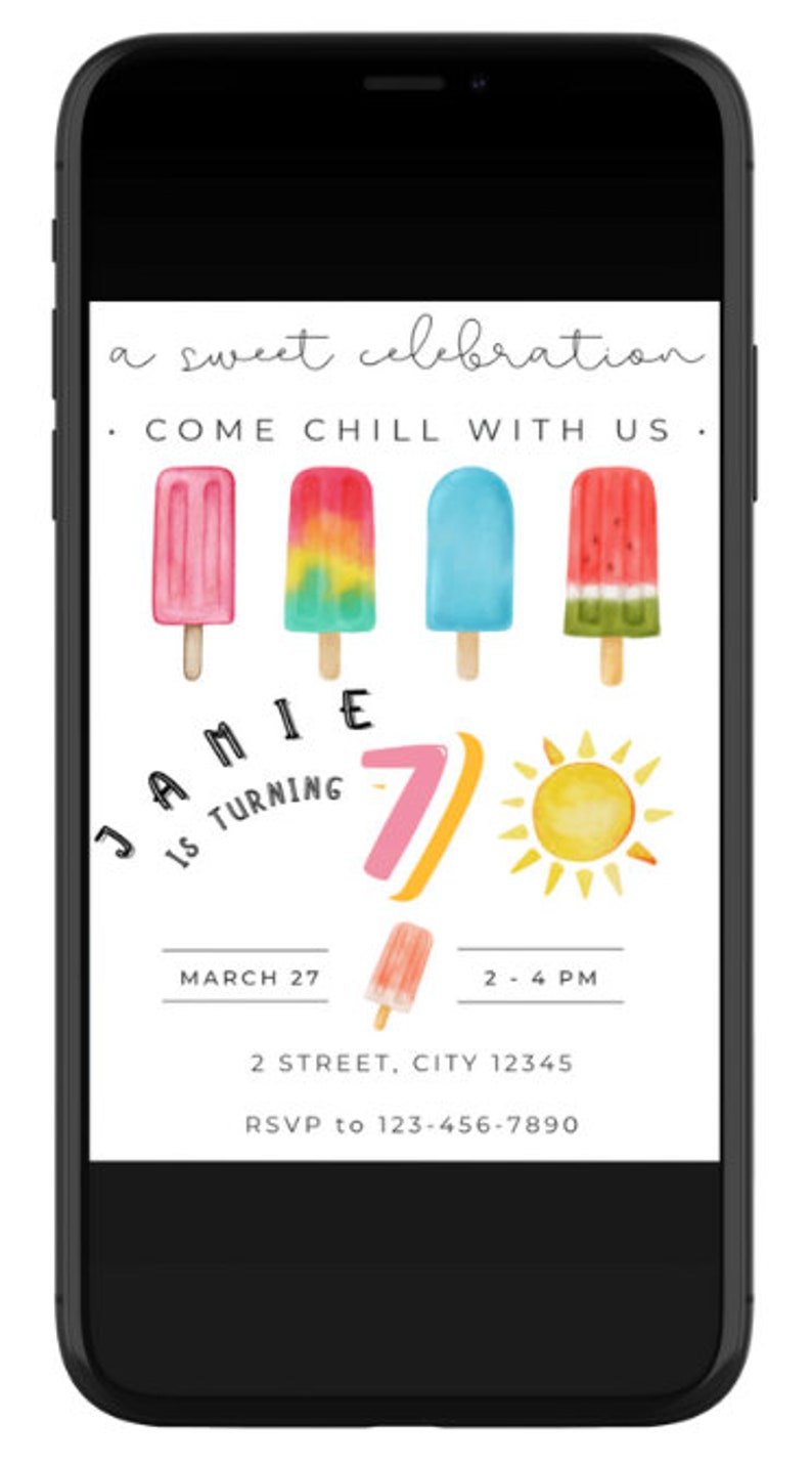 Come Chill With Us Birthday Party Invite: EDITABLE! Digital/e-vite ...