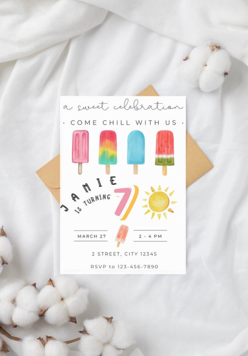 Come Chill With Us Birthday Party Invite: EDITABLE! Digital/e-vite ...