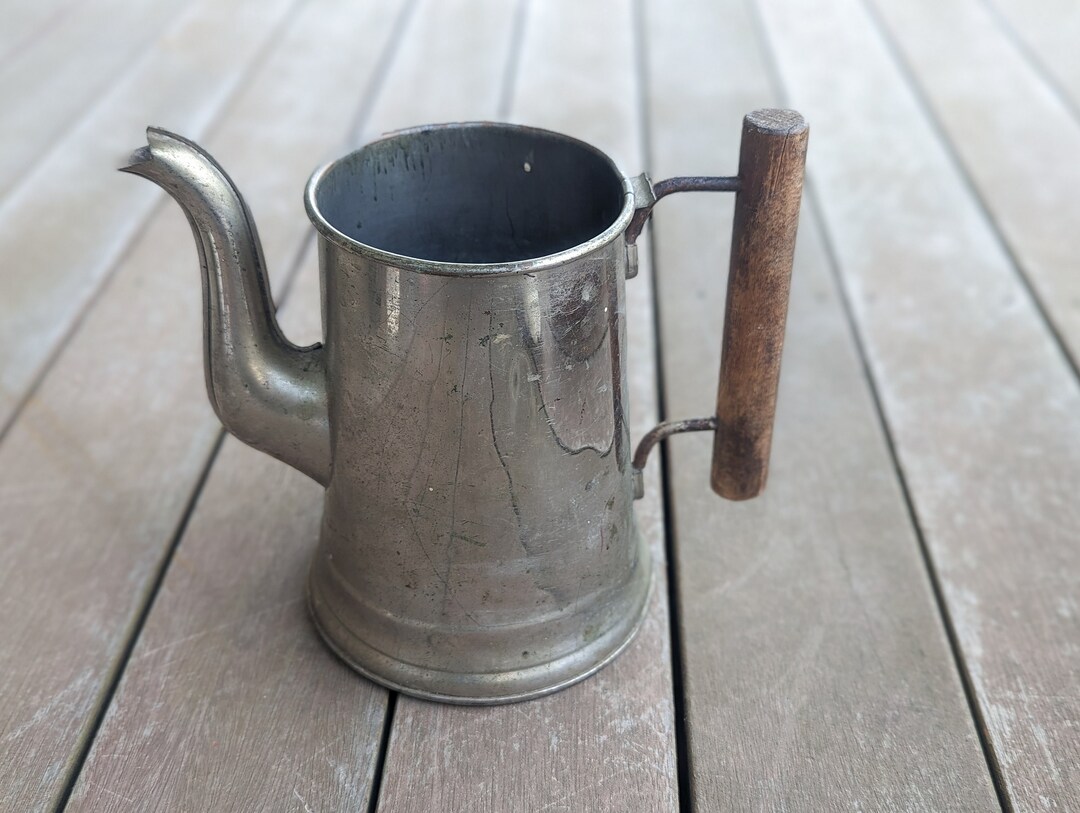 Metal Coffee Pot Kettle With Wood Handle - Etsy