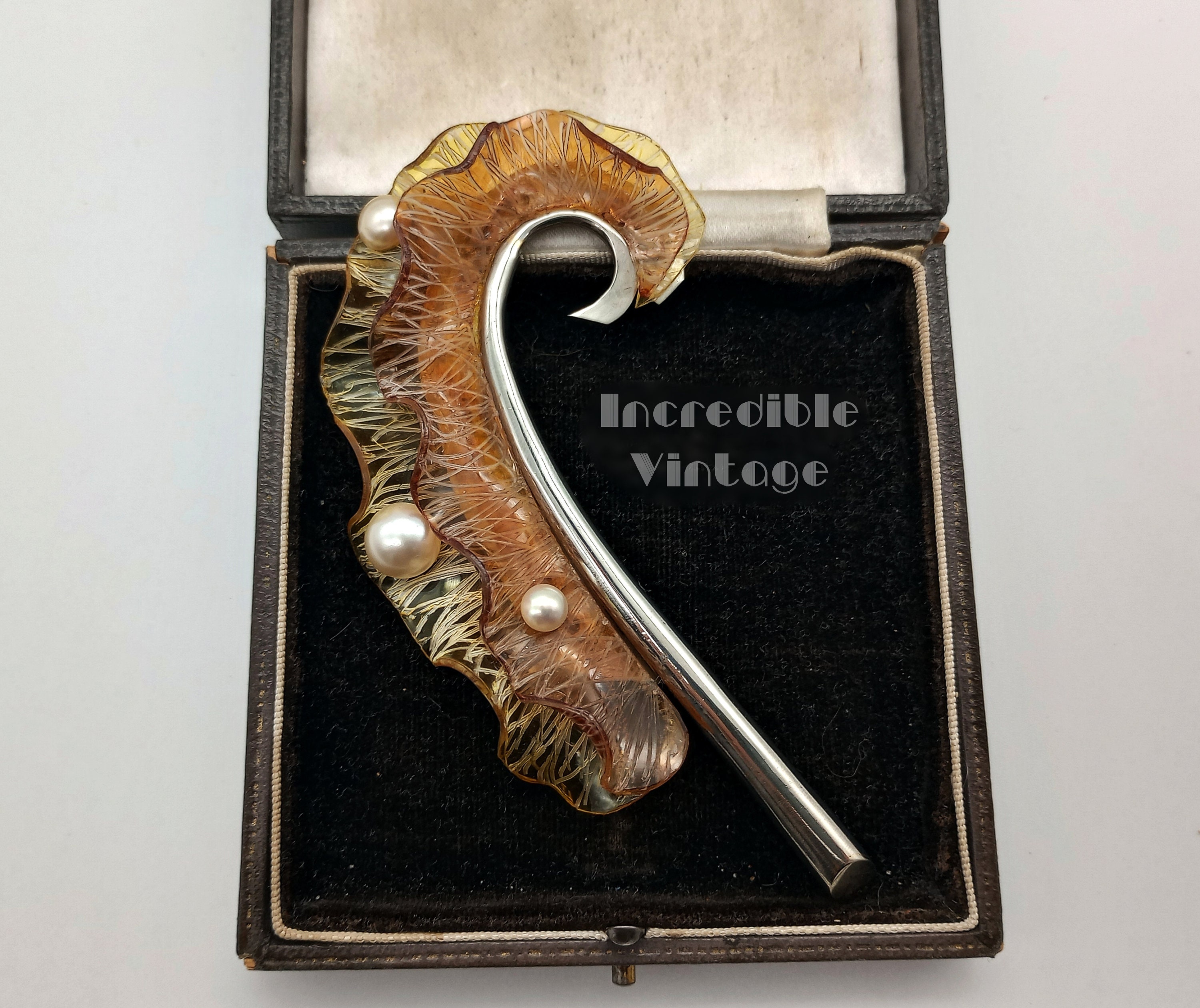 Vintage Signed FABRICE PARIS Brooch Large Statement Pin 1960s 70s ...