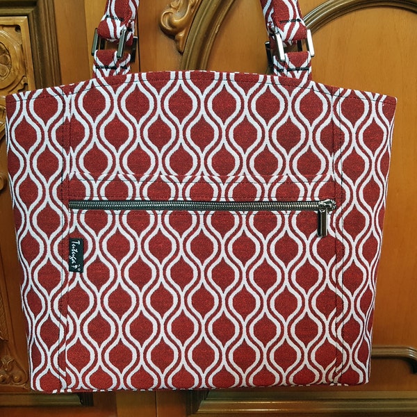 Liminka Crossbody Bag / Handbag With Oilcloth Inserts Tapestry Fabric ...