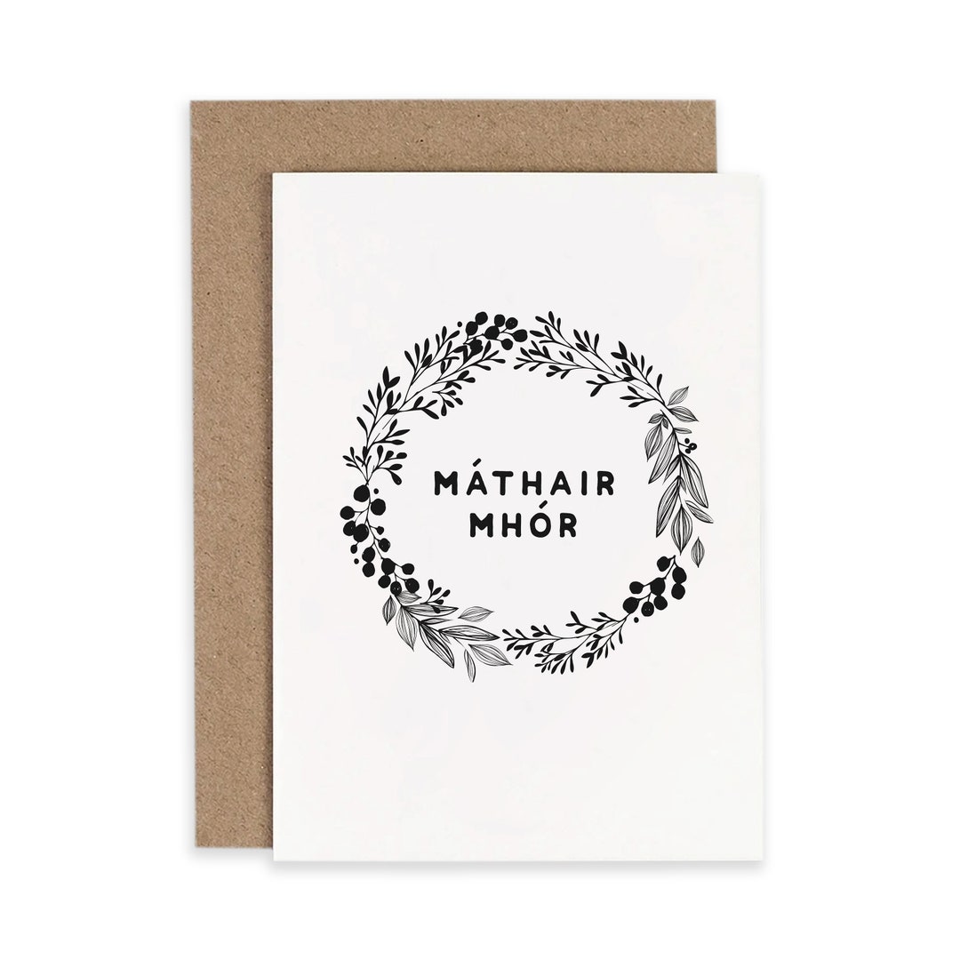 Máthair Mhór Irish Grandmother Card Mother's Day Card - Etsy