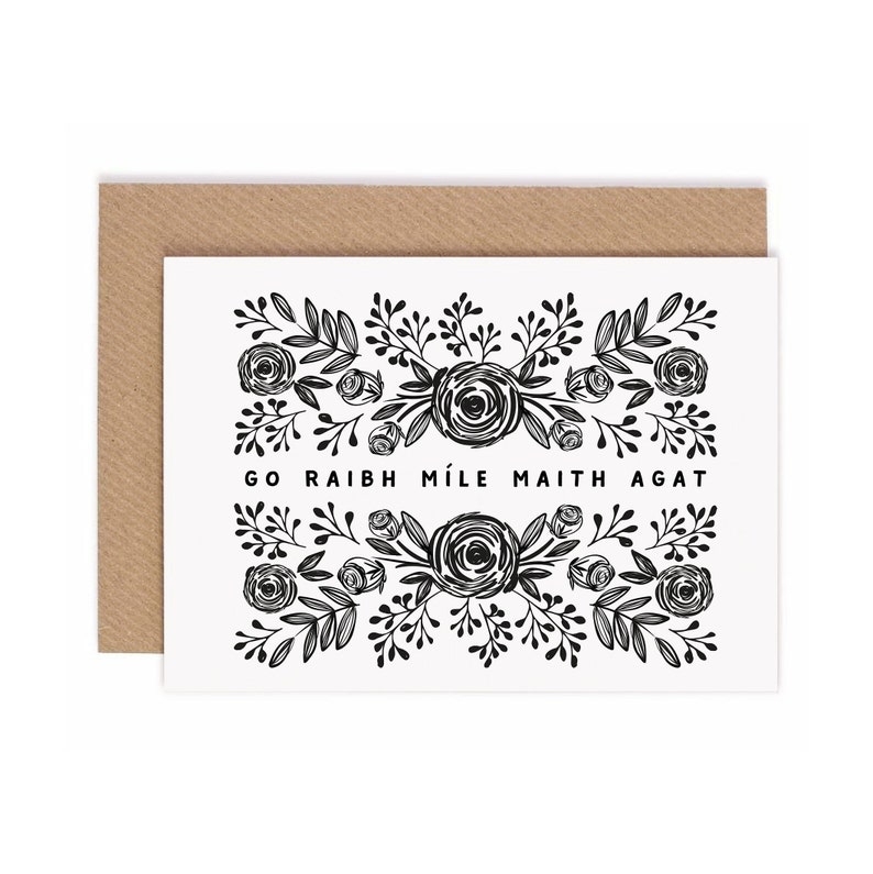 Go Raibh Míle Maith Agat Irish Thank You Card Thank You | Etsy Ireland