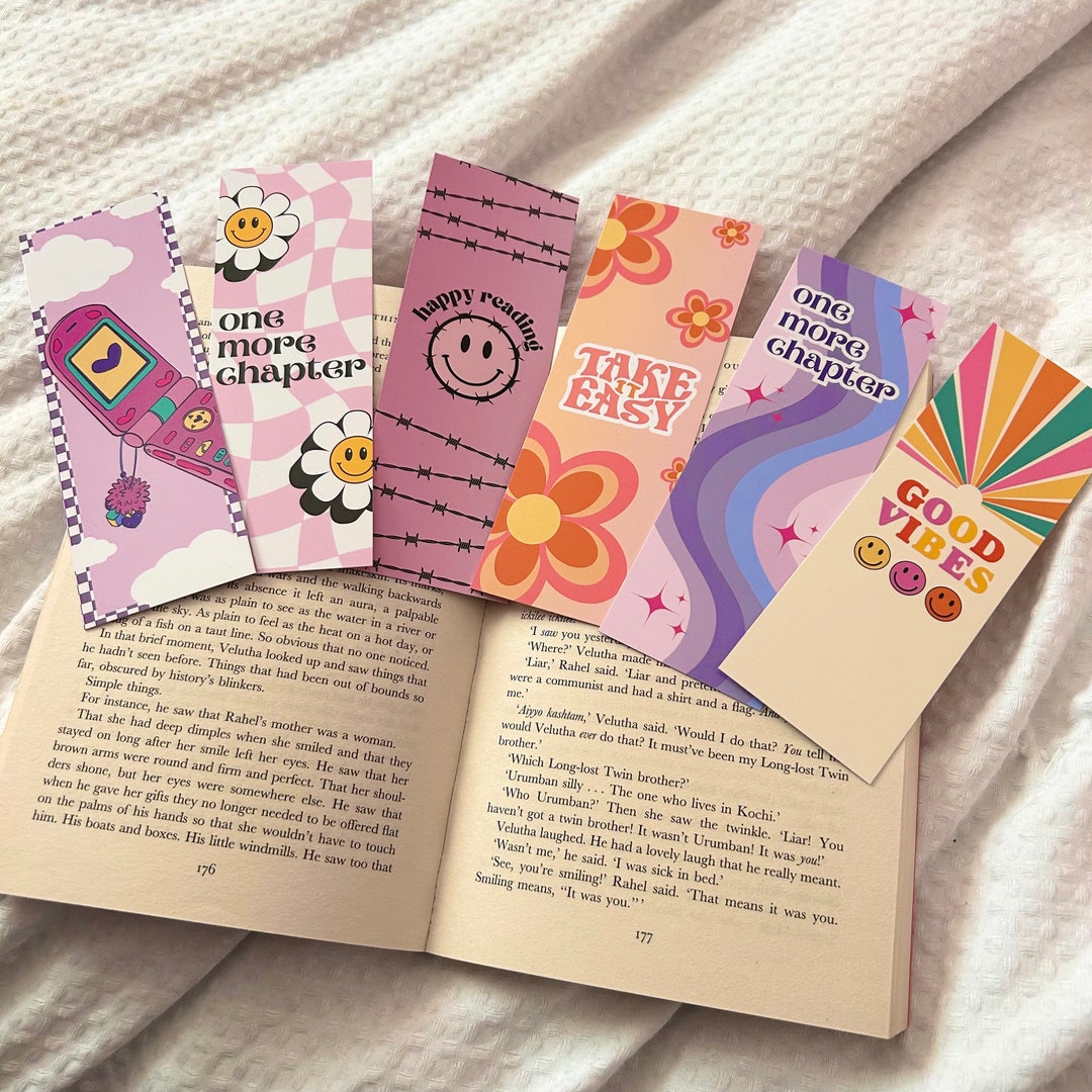 Set of Six Bookmarks - Retro Vibe Aesthetic - Etsy
