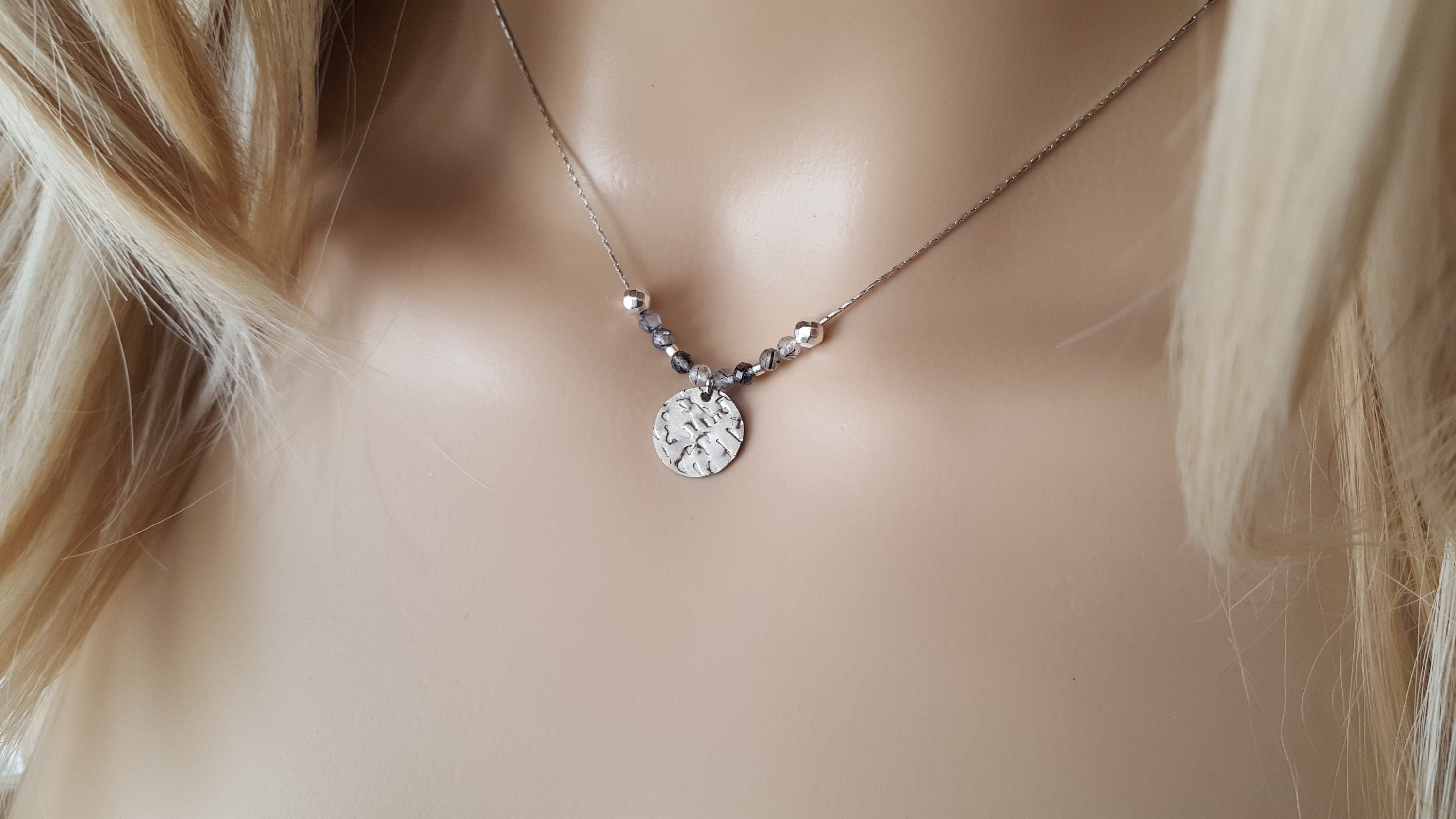 Silverstone necklace 925 necklace natural stone Quartz | Etsy