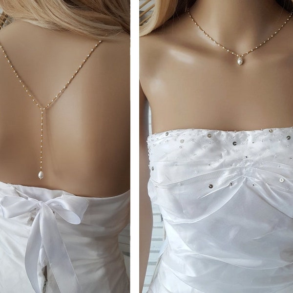 Bridal Back Necklace - Etsy