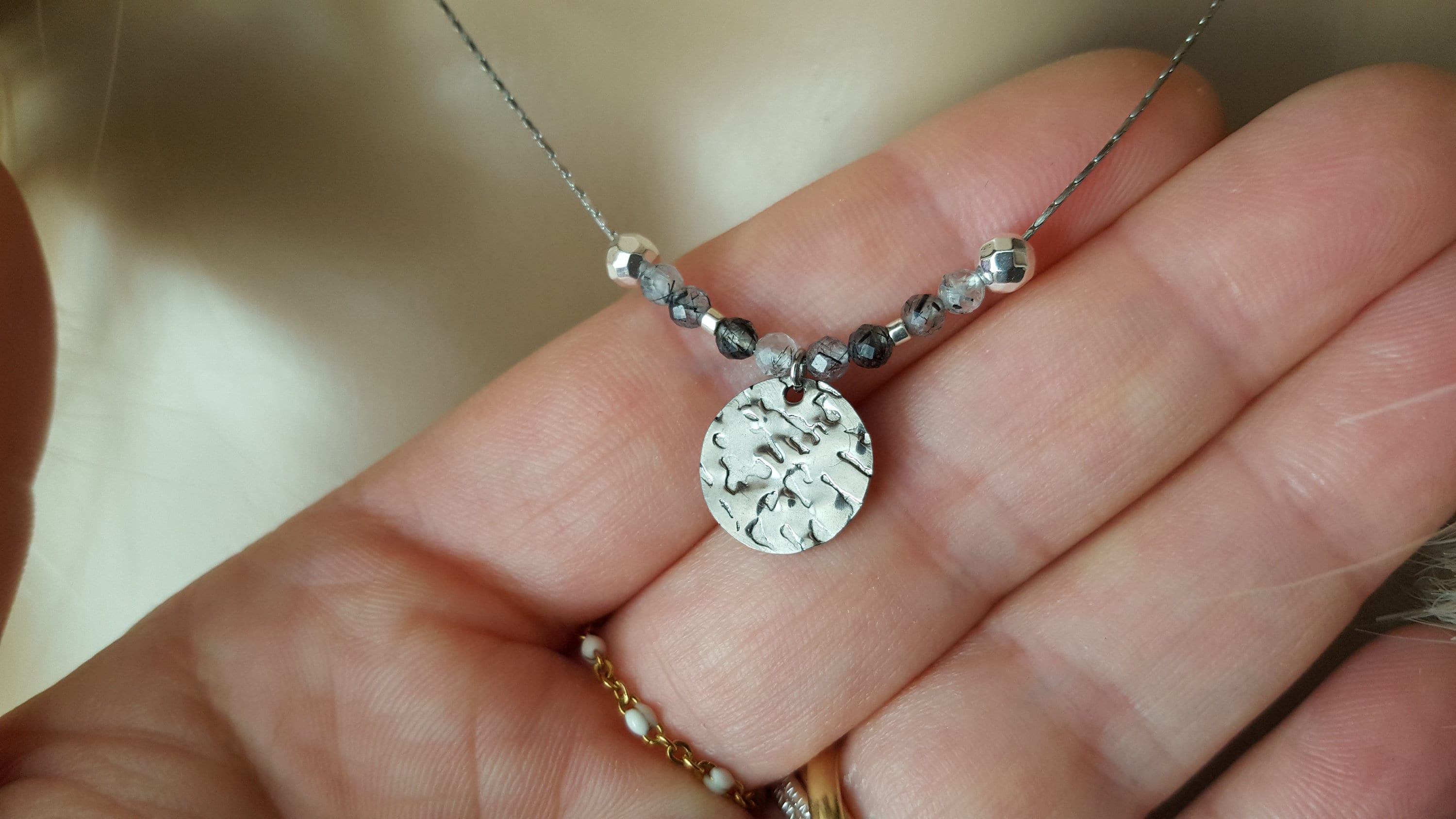 Silverstone necklace 925 necklace natural stone Quartz | Etsy