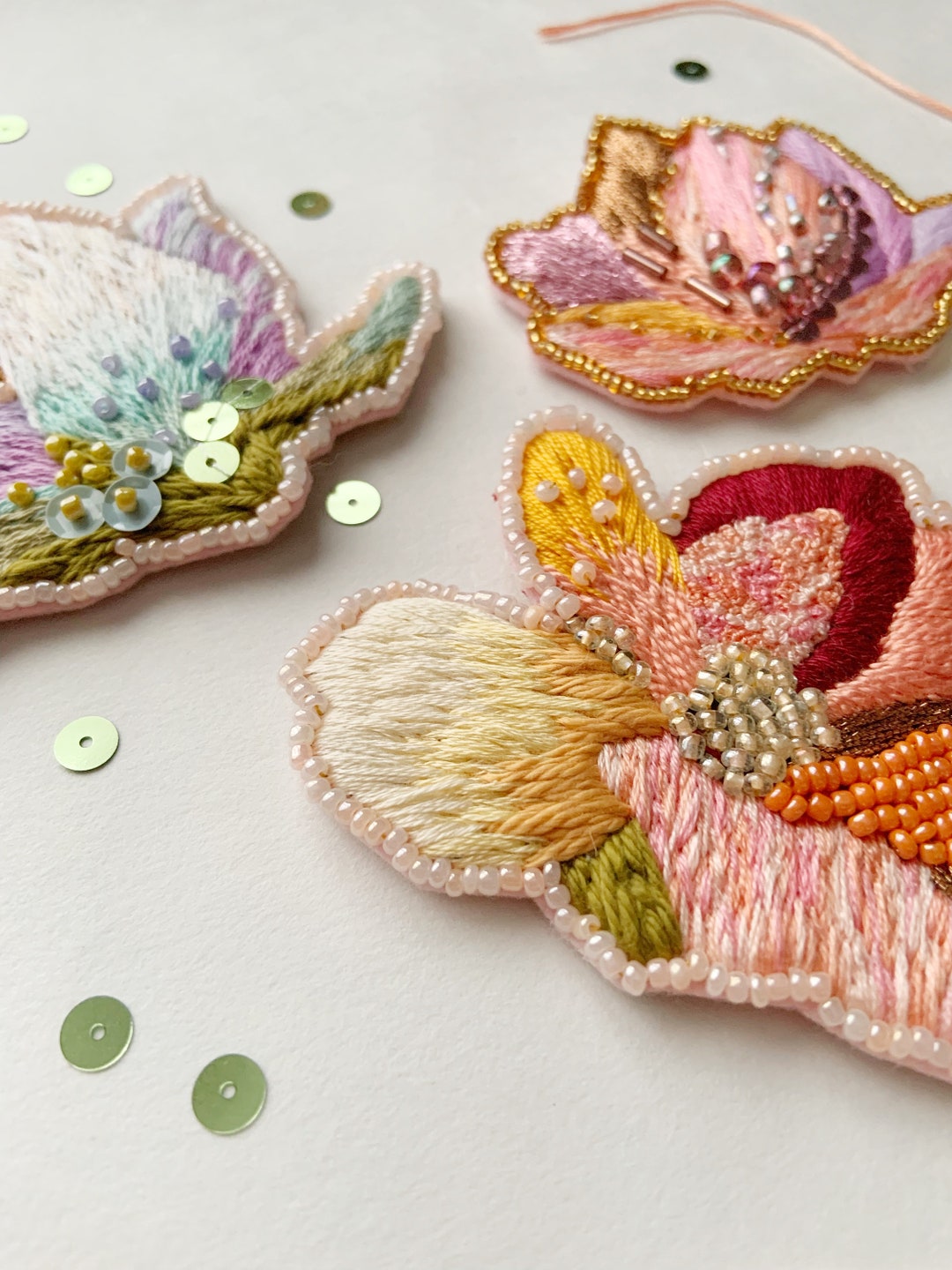 Custom Embroidered Brooch Handmade to Order Personalised Gift Custom ...