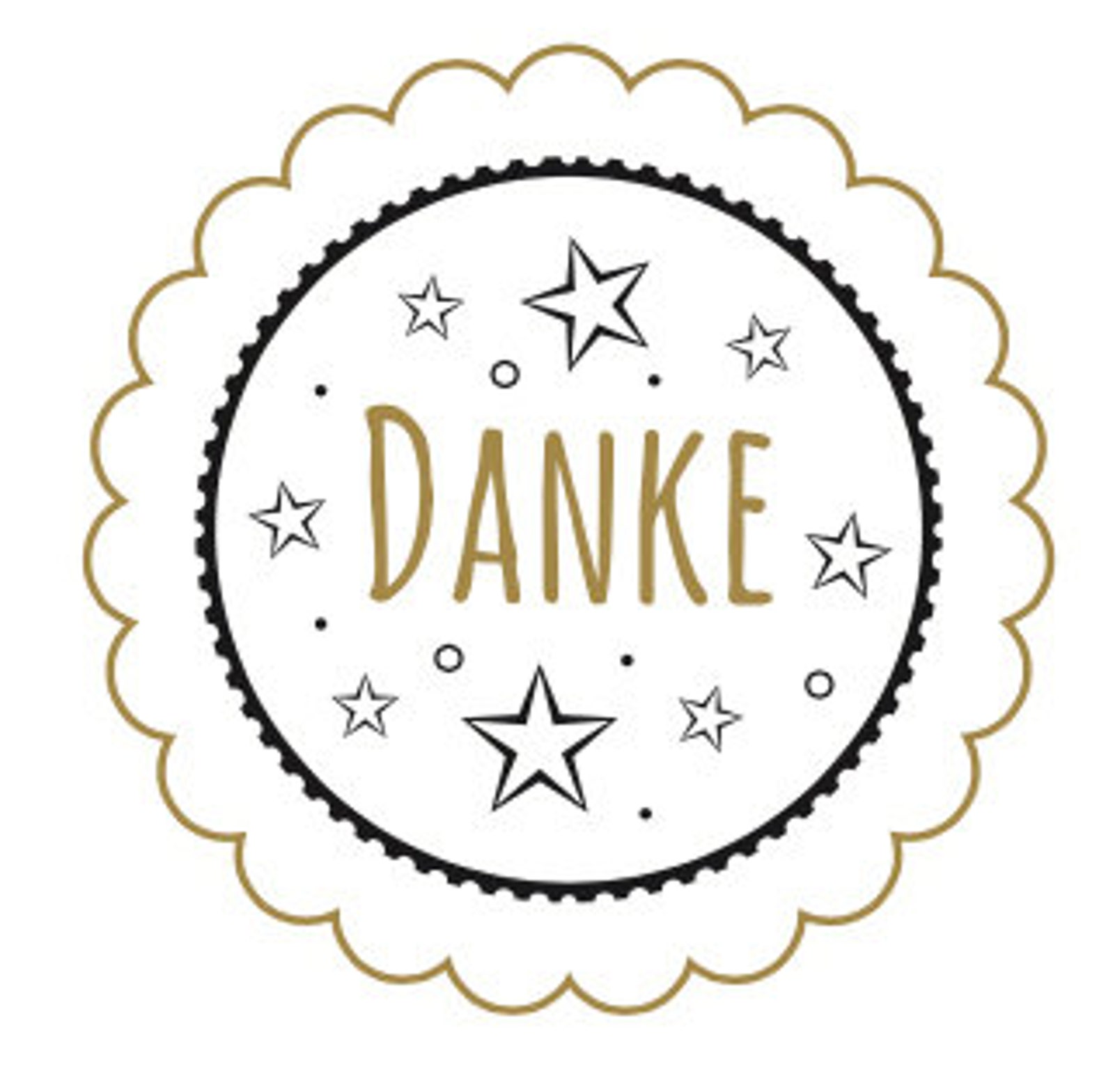 DANKE Sticker / 70 Stück, Aufkleber 24 mm, rund, DIY Geschenk mit 25 ...