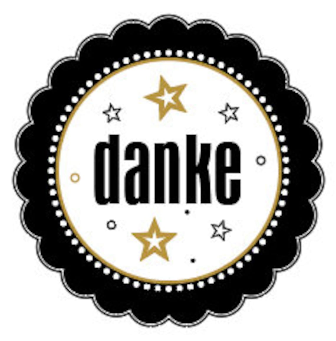 DANKE Sticker / 70 Stück, Aufkleber 24 mm, rund, DIY Geschenk mit 25 ...