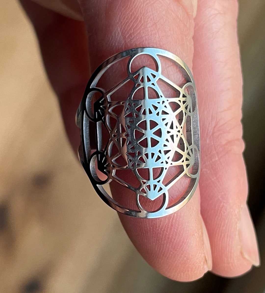 Symbol Ring "metatron" Esoteric Spirituality Religion Made of Stainless ...