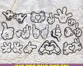 Mickey mouse hand | Etsy