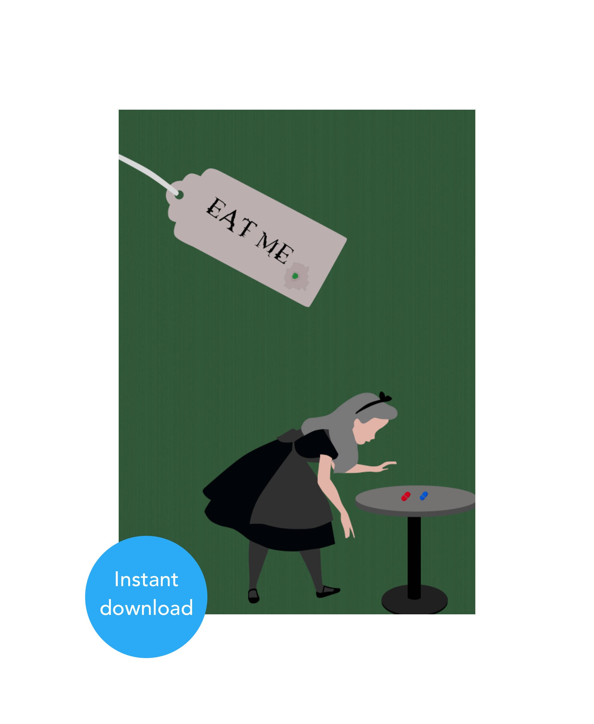 The Matrix / Alice in Wonderland Crossover Fine Art Print - Etsy Ireland