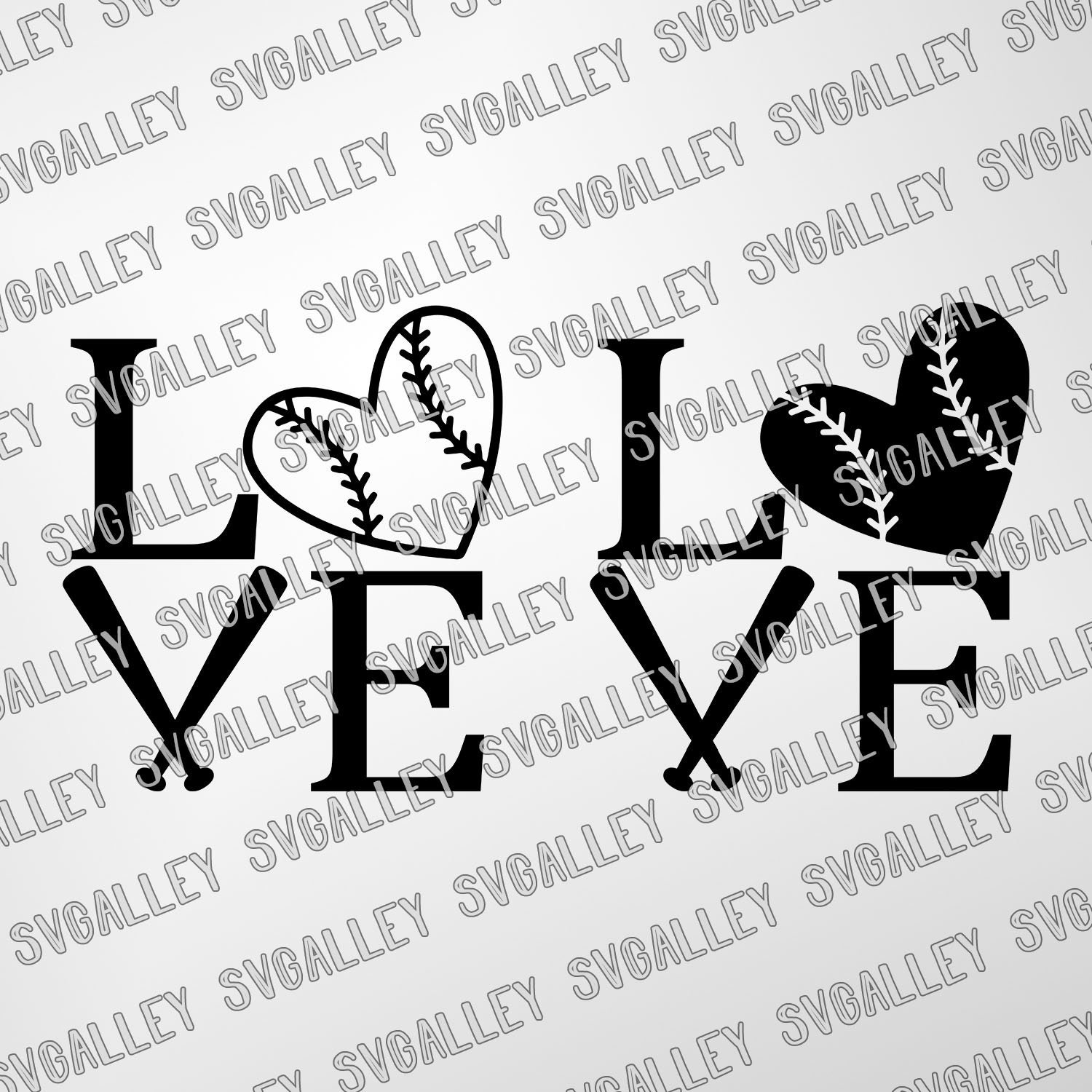 Love Baseball Svg Heart Ball Stitches Svg Cutting Template Etsy