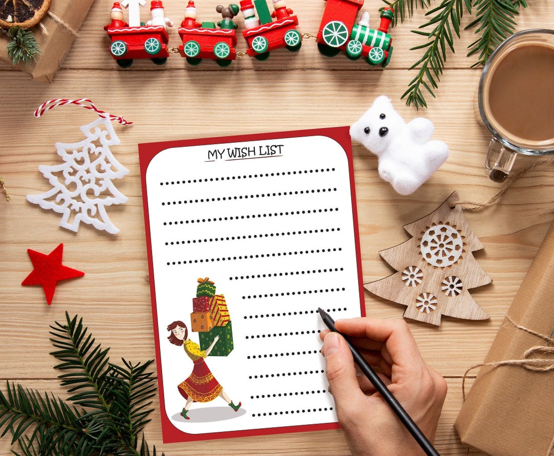 Christmas Wish List Printable • Vintage Christmas Wish List • Letter to ...