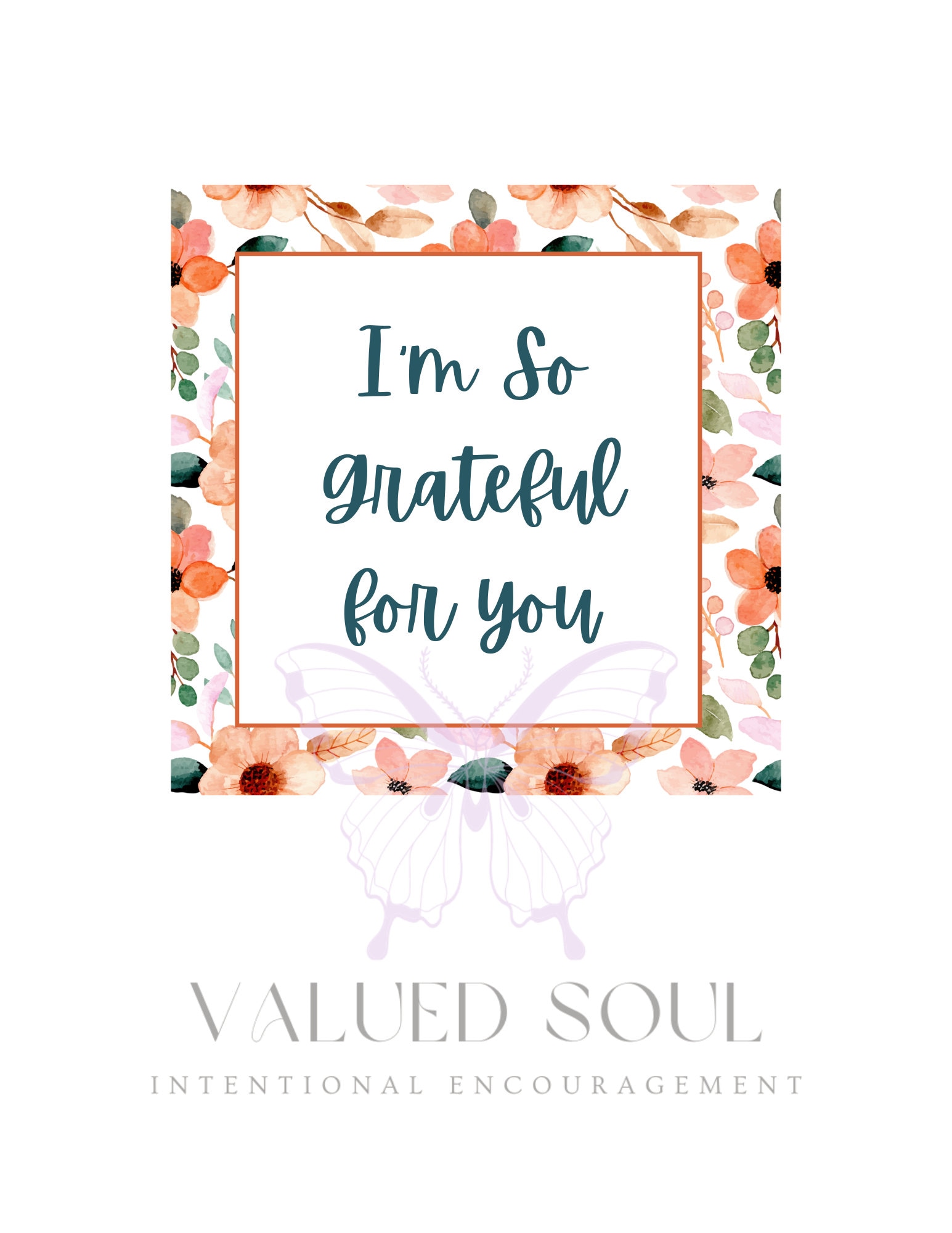 Printable Gratitude Tag | Appreciation Gift Tag | Grateful for You ...