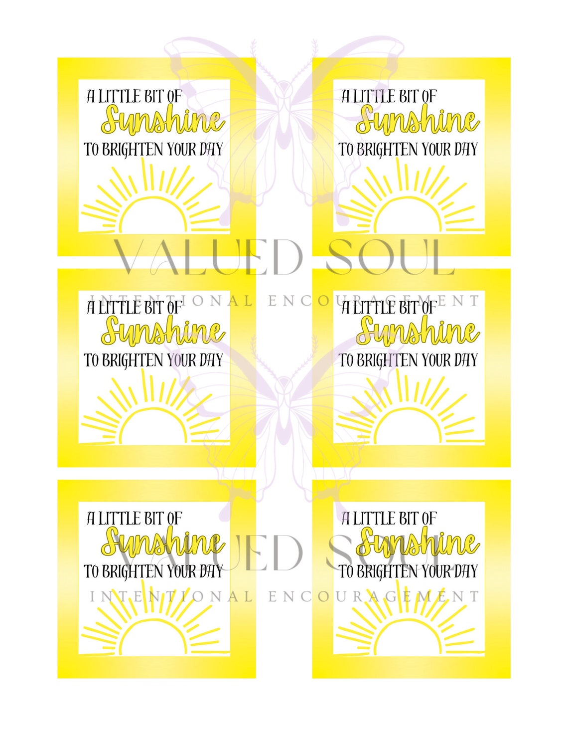 Sunshine to Brighten Your Day | Printable Tag | Sunshine Gift ...