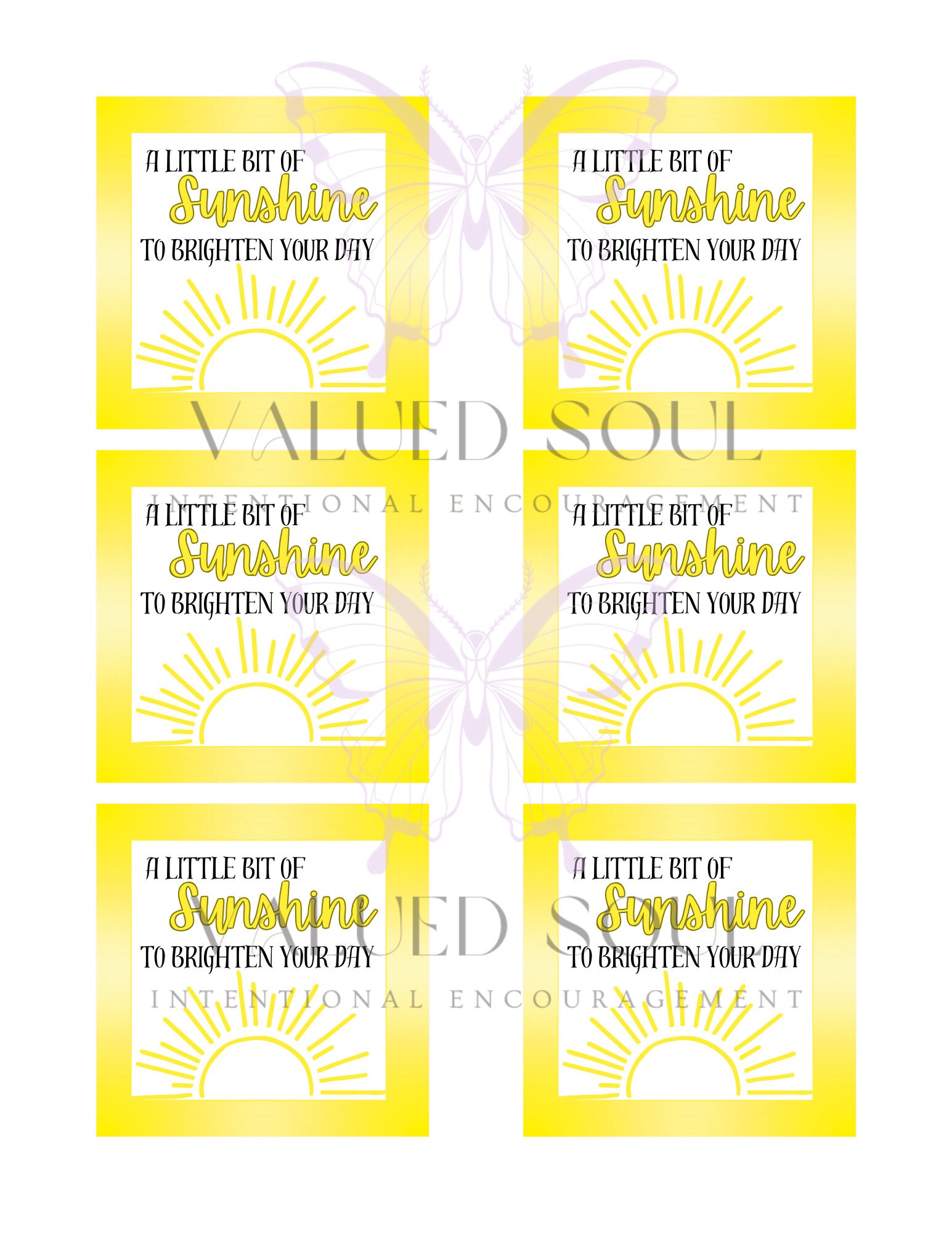 Sunshine to Brighten Your Day | Printable Tag | Sunshine Gift ...