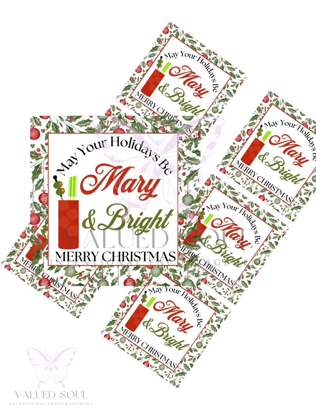 Bloody Mary Gift Tag | Hostess Gift Tag L Mary & Bright Gift Tags ...