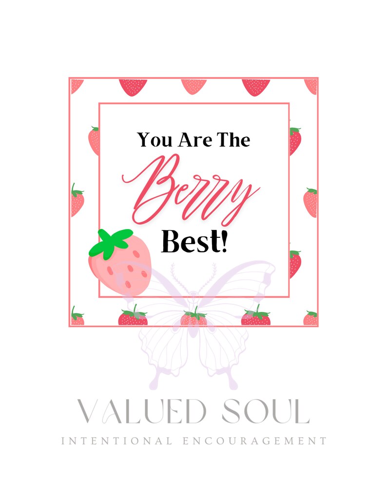 You Are the Berry Best | Printable Gift Tag | Appreciation Gift Tag ...