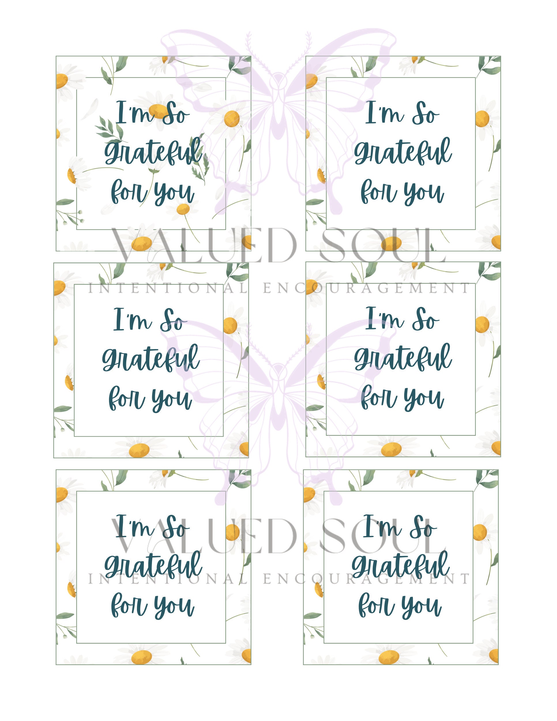 Printable Gratitude Tag | Appreciation Gift Tag | Grateful for You ...