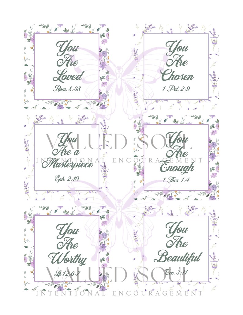 Scripture Cards Teen Verse Cards Printable Tag Scripture Bible Verse ...