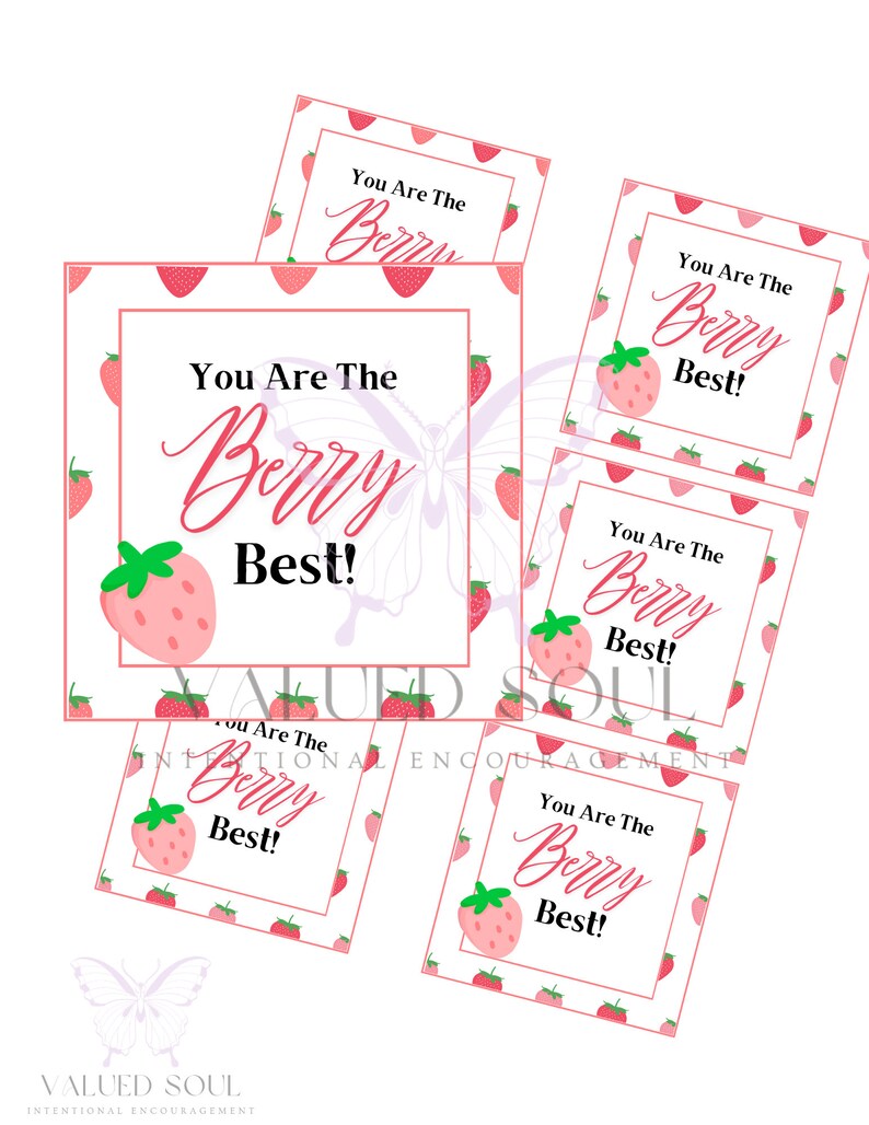 You Are the Berry Best | Printable Gift Tag | Appreciation Gift Tag ...
