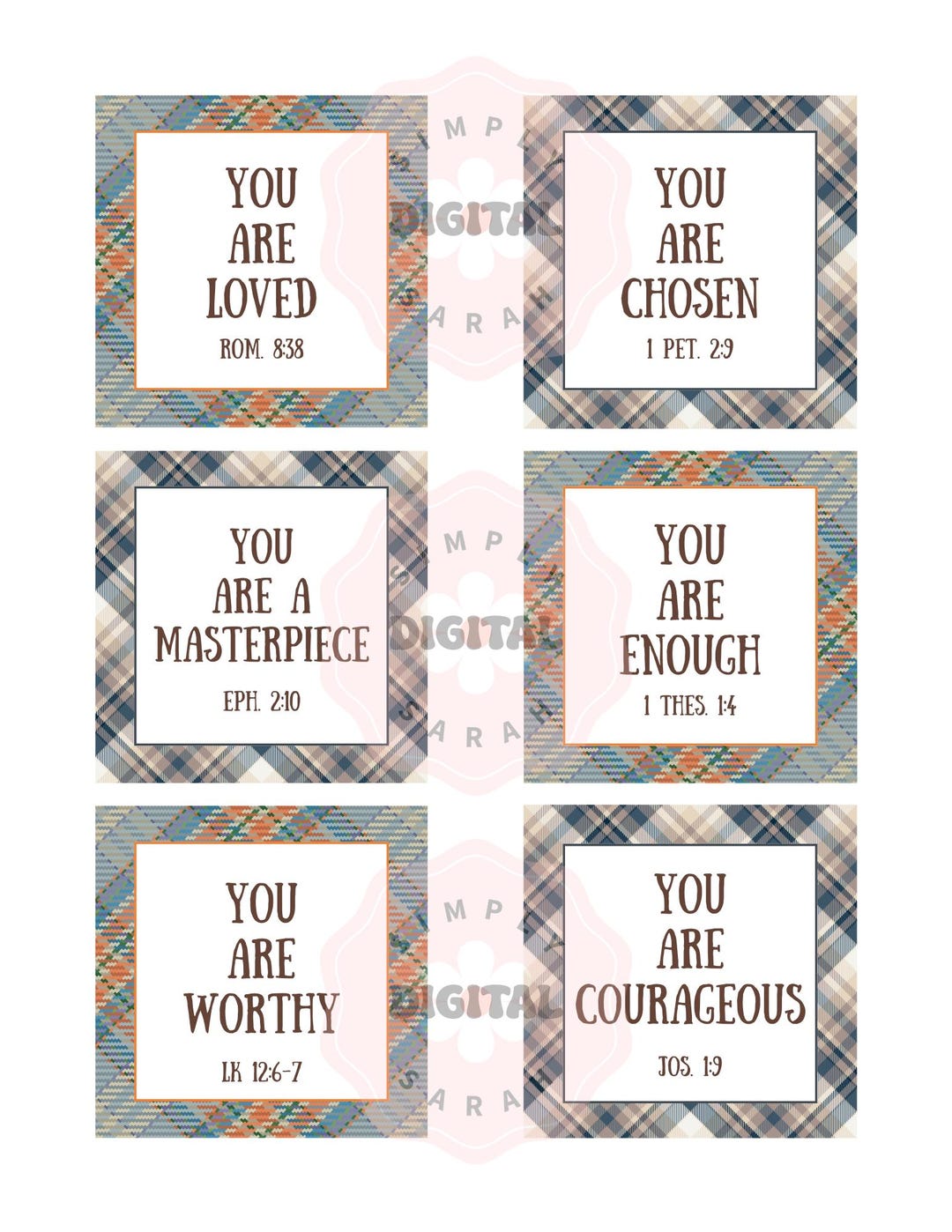 Scripture Cards Printable | Bible Verse Cards | Christian Encouragement ...