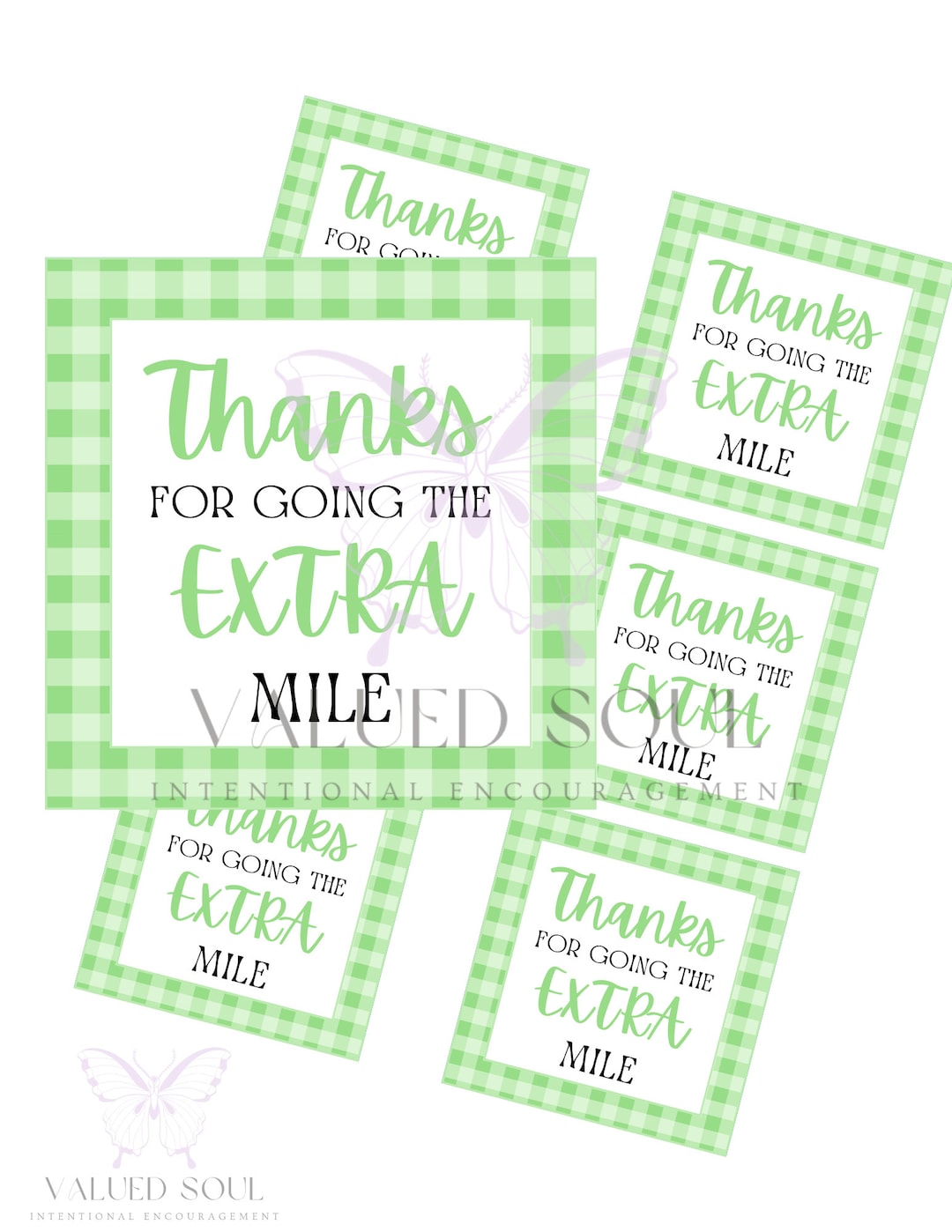 Thanks for Going the Extra Mile | Printable Tag | Appreciation Gift Tag ...