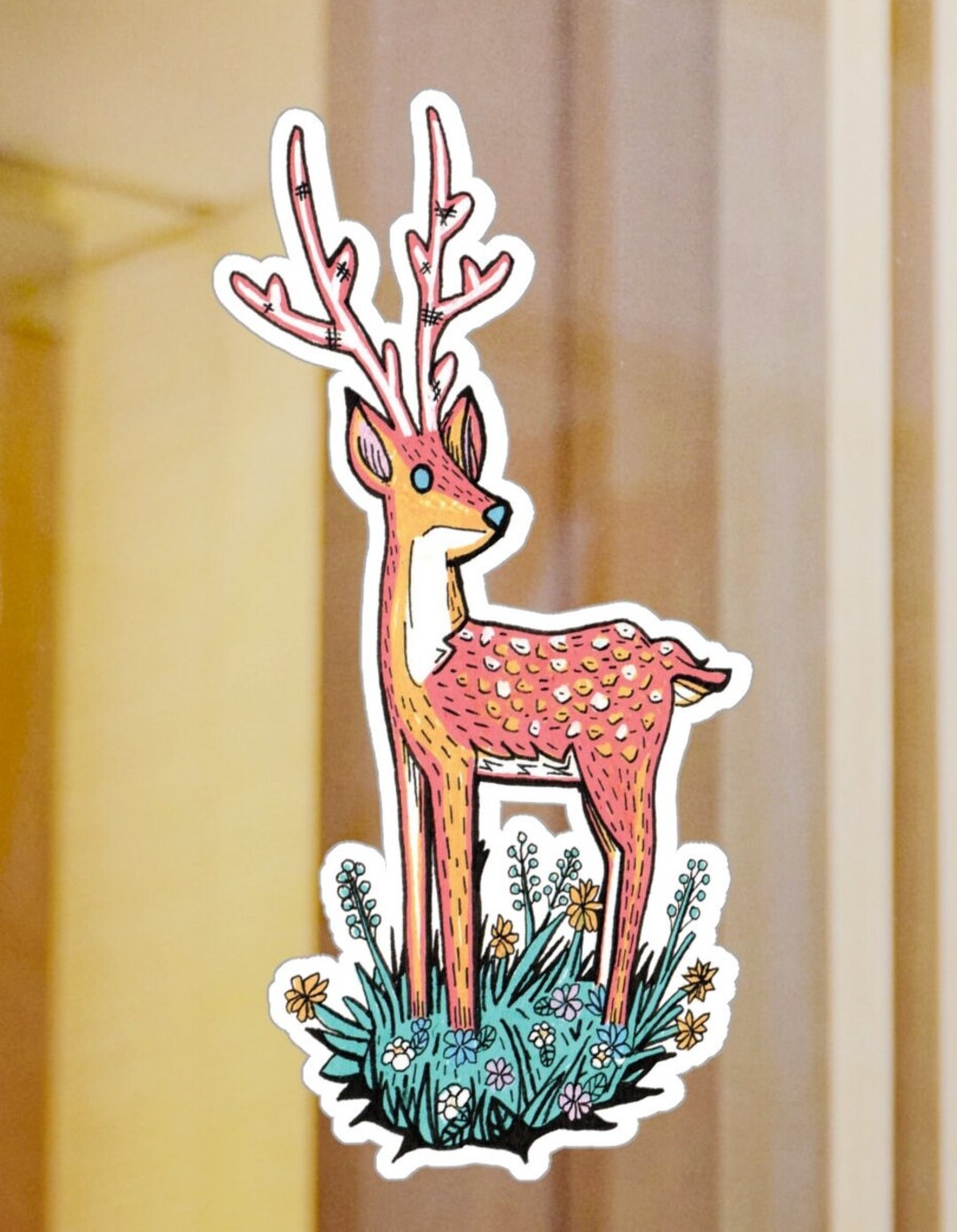 Little Deer Vinyl Sticker - Etsy