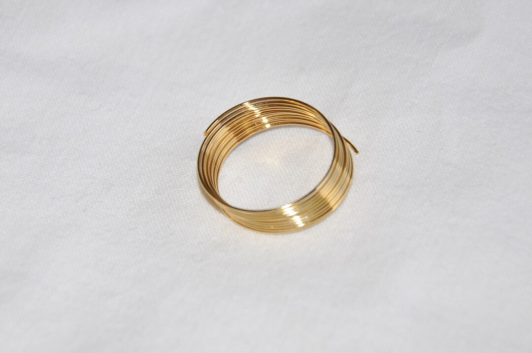 Memory Wire Rings 10 Turns 21mm X 0.5mm 24K Gold Plated 3 Microns - Etsy