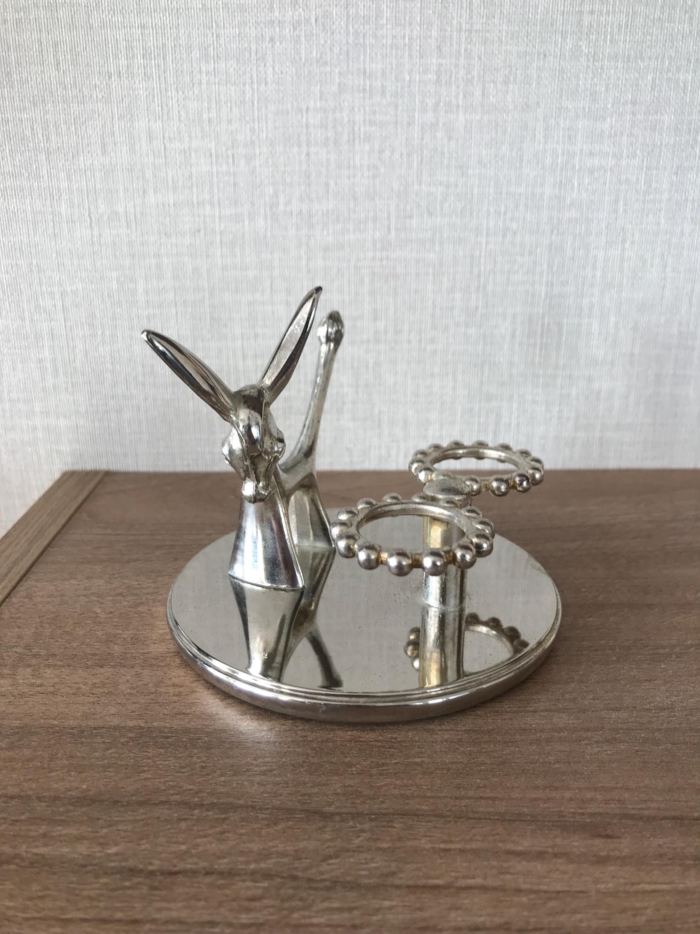 Vintage Seba Silver Plated Donkey Ring Tidy and Lipstick Holder - Made ...