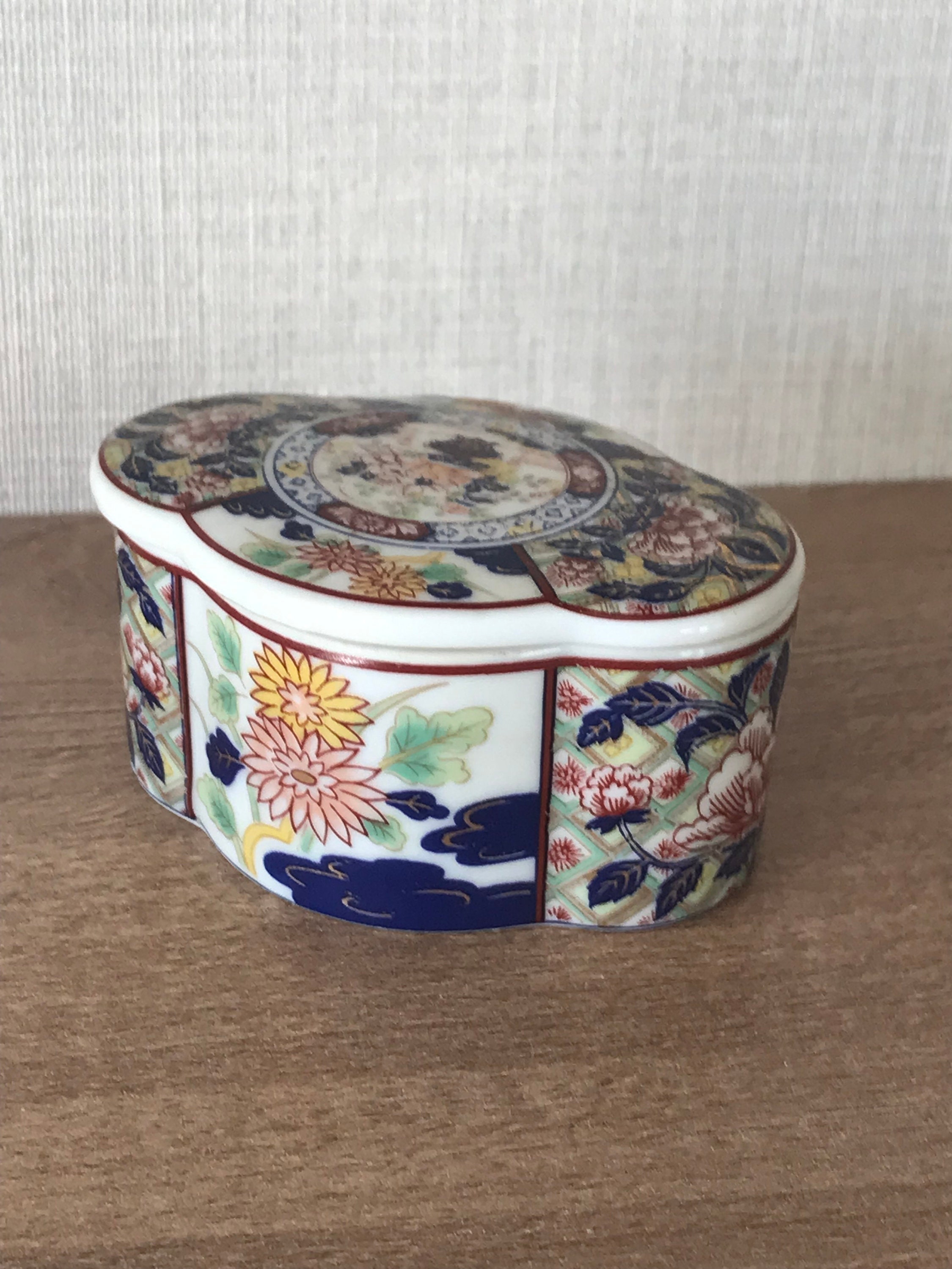 Vintage Alfro London Porcelain Floral Trinket Pot - 1980s - Etsy