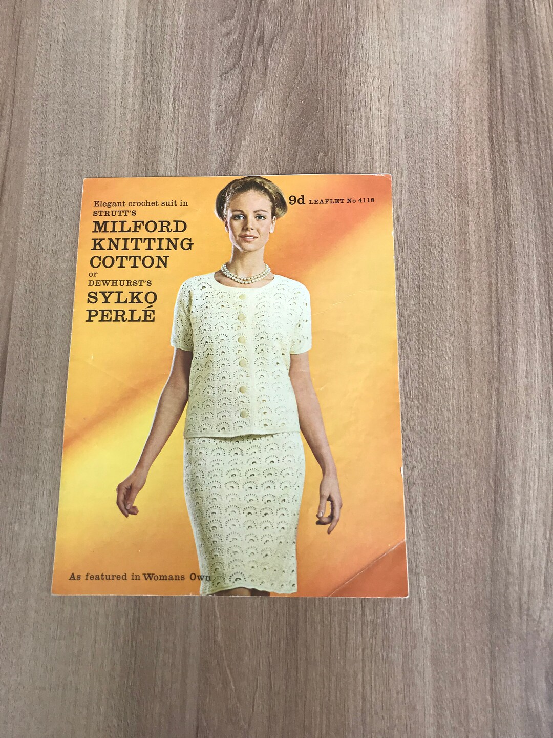 Vintage Crochet Suit Pattern Design No. 4118 - 1960s - Etsy