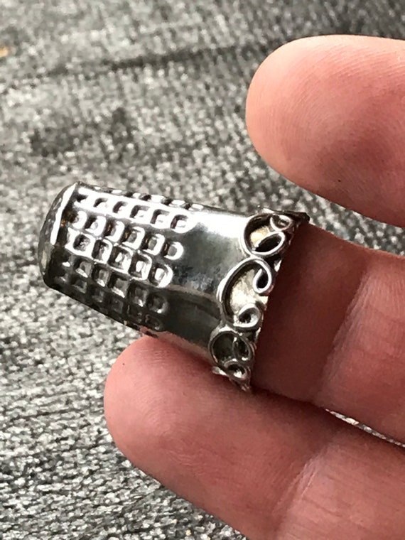 Vintage Alpaca Mexican Silver Thimble | Etsy