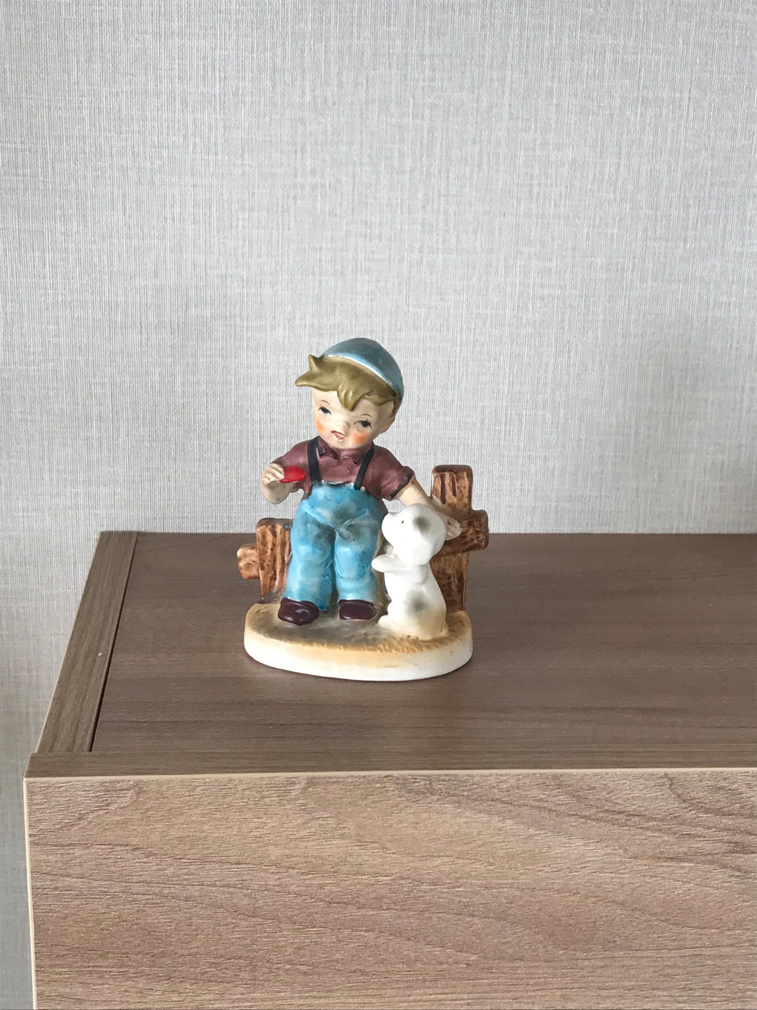 Vintage Kitsch Ceramic Daysun Little Boy and His Dog Ornament - 1950 ...