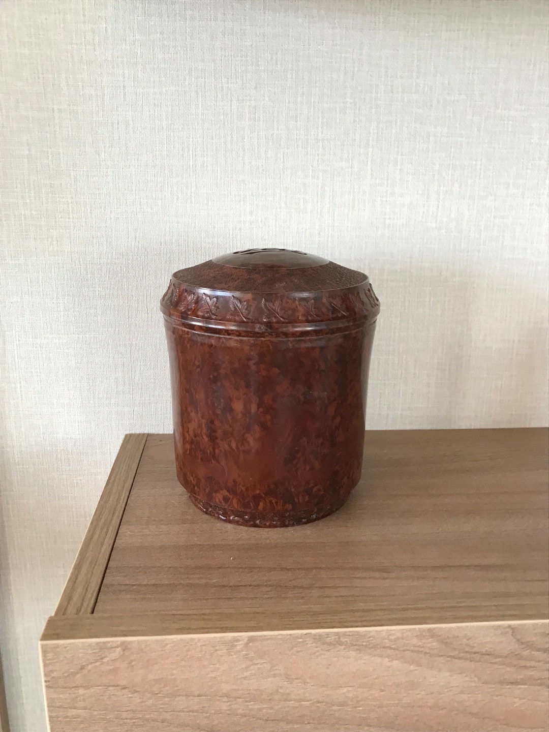 Vintage Brown Mottled Bakelite Tea Caddy - 1930/40s - Etsy