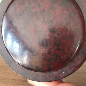 Vintage Brown Mottled Bakelite Round Trinket Box - 1930/40s - Etsy