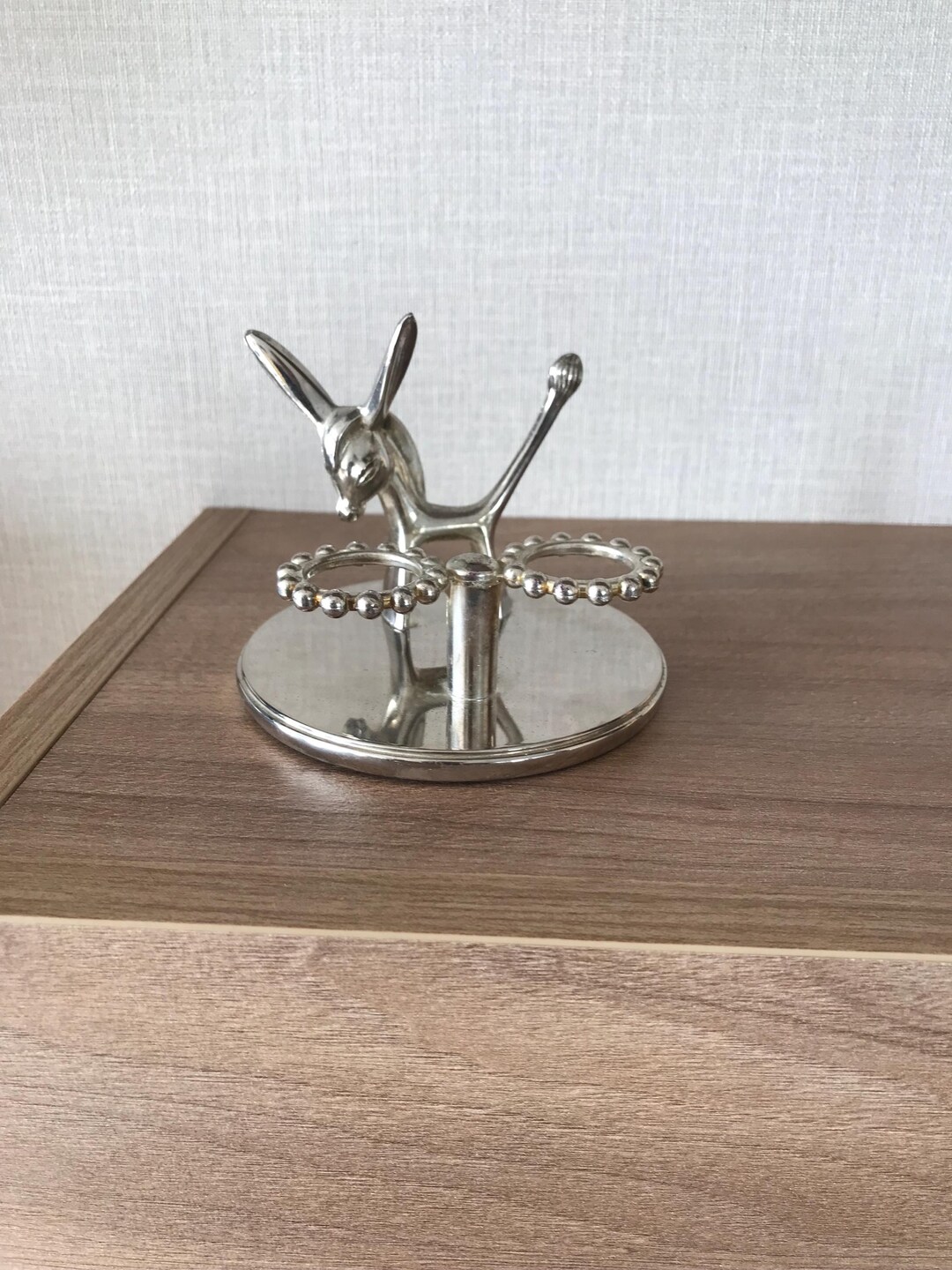 Vintage Seba Silver Plated Donkey Ring Tidy and Lipstick Holder - Made ...