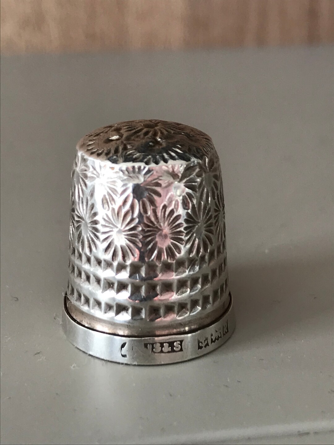 Vintage Birmingham Silver Thimble - Letter Date R - 1966 -james Swann ...