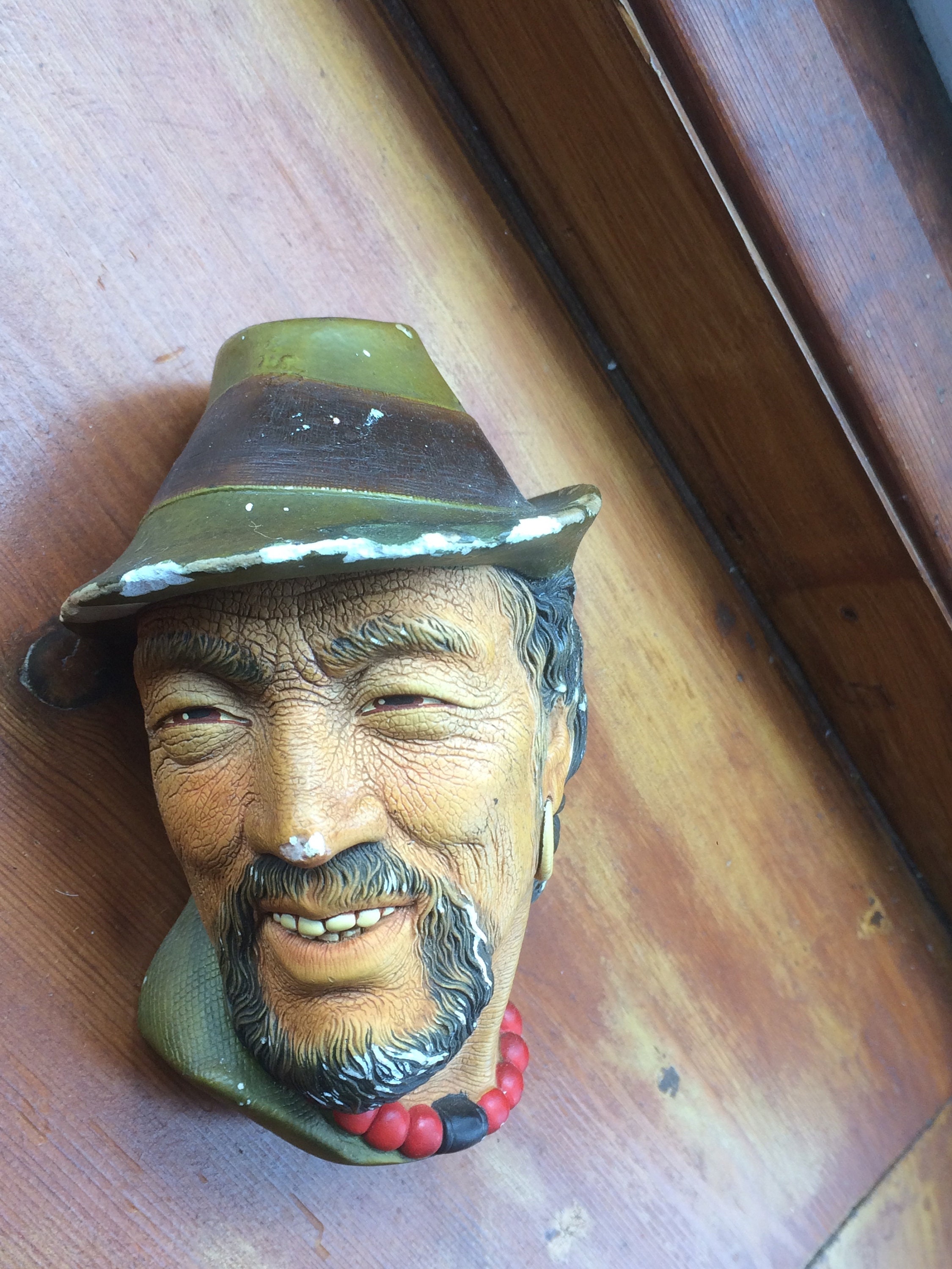 Vintage Bossons Chalkware Gypsy in a Green Hat Head Wall - Etsy UK