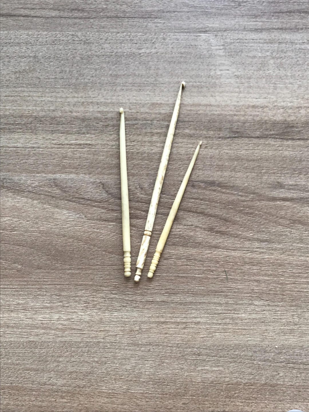 3 X Antique Carved Bovine Bone Crochet Hooks - Etsy