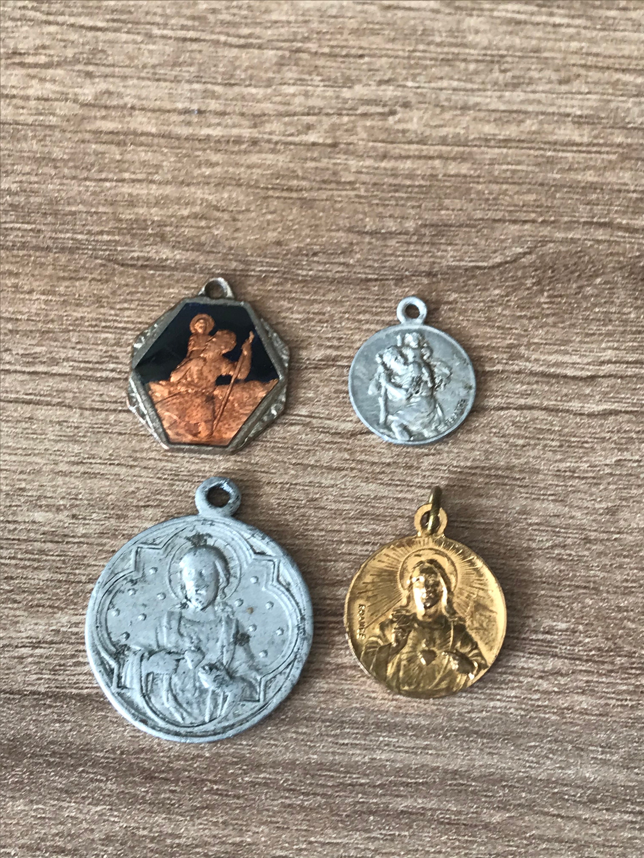 Vintage Catholic Saints Medals x 4 | Etsy