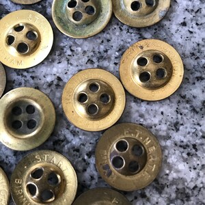 25 X Vintage Brass Work /uniform Buttons 18 Mm Diameter 1900/40s - Etsy