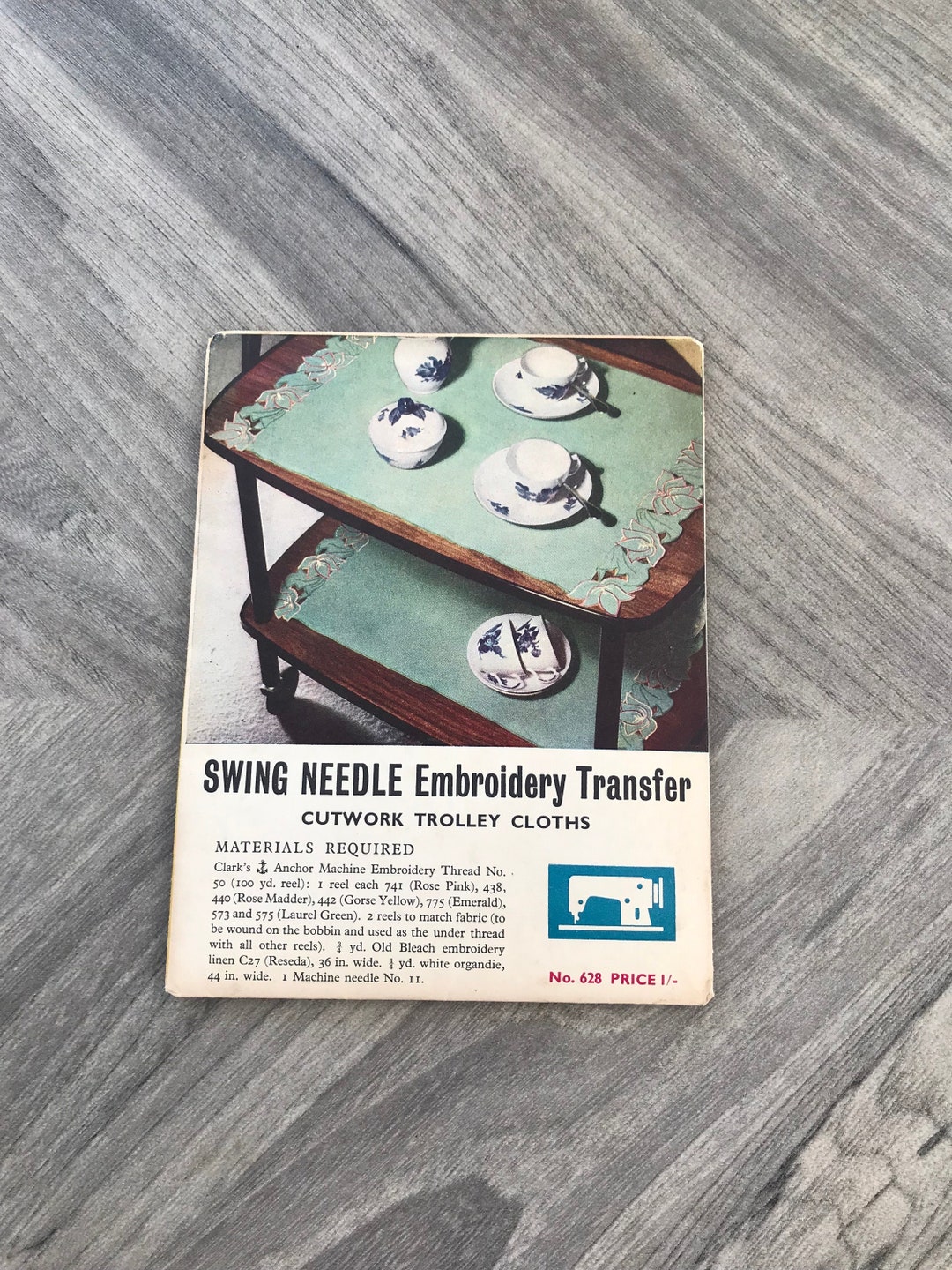 Vintage Swing Needle Cutwork Trolley Cloths Embroidery Transfer No. 628 ...