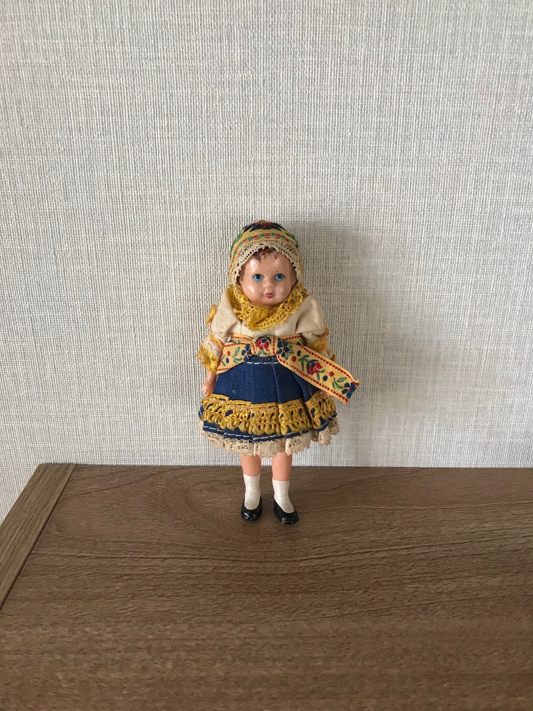 Vintage Celluloid 10 Cm Costume Doll - Etsy