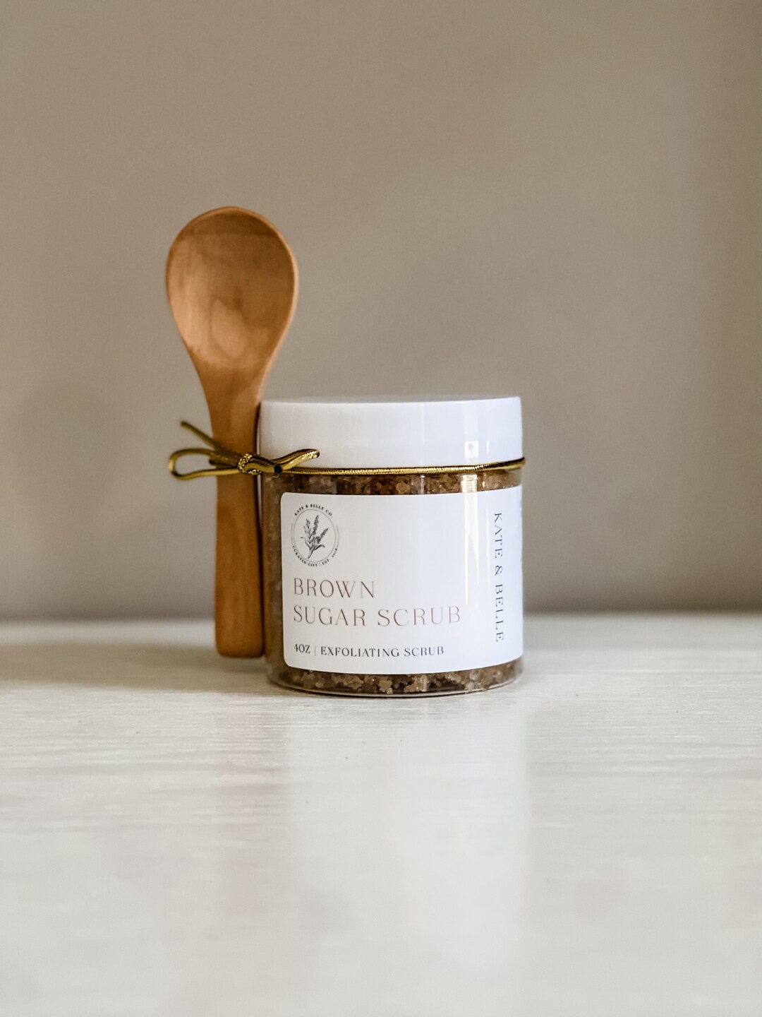 All Natural Brown Sugar Salt Scrub, Comes With Wooden Spoon ...